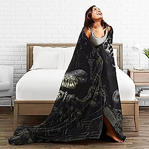 Grassoen Blanket Rod Wave Soft Flannel Blankets Throw Bedding Room Decor Blanket for Bed Sofa 50"x40"