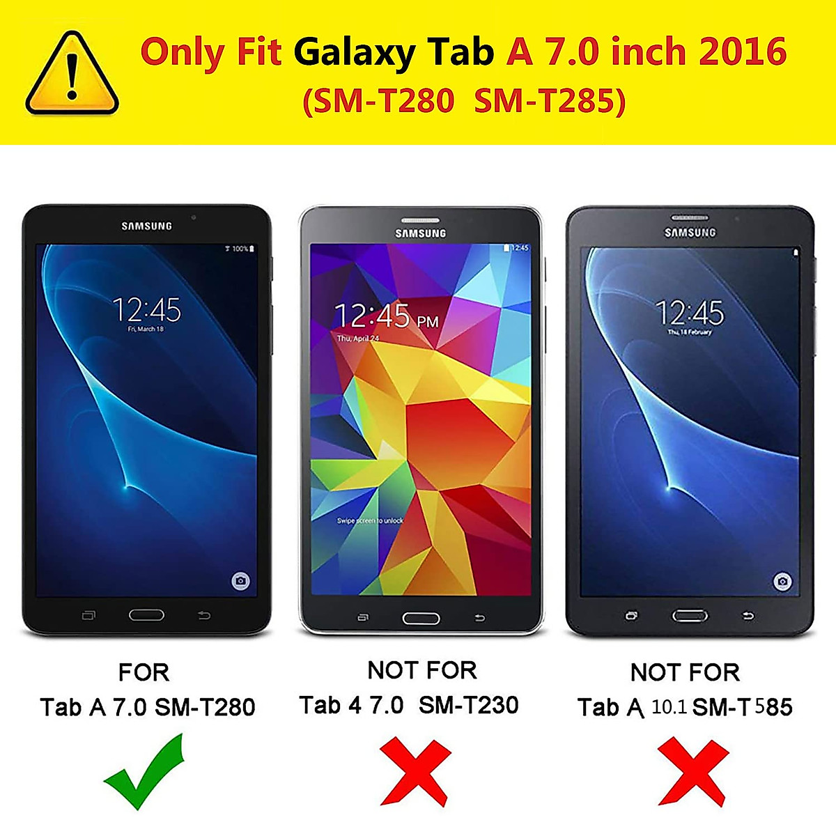 Case for Samsung Galaxy Tab A 7.0 inch 2016 Tablet (SM-T280 SM-T285),360 Degree Rotating Stand Case Full Protective Cover,with Stylus Pen,Screen Film (Deep Blue)