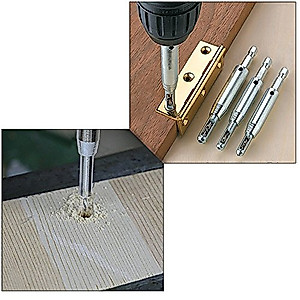 HIFROM Door Drill Bit Set with Automatic Center Punch,Doors Self Centering Hinge Tapper Core Drill Bit Set,Hole Puncher Woodworking Tools 5/64" 7/64" 9/64" 11/64" 13/64" 5mm 1/4"