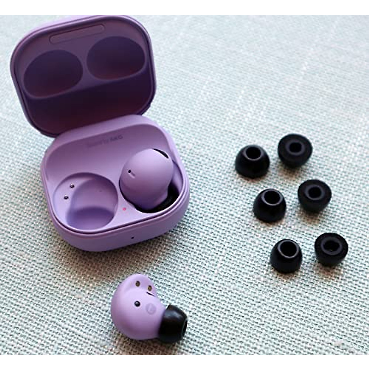 [ 6 Pairs ] Galaxy Buds 2 Pro Memory Foam Tips, No Silicone Eartips Pain Soft Comfortable Replacement Earbud Ear Tips Compatible with Beats Fit Pro/Studio Buds/Galaxy Buds 2 Pro Black S/M/L