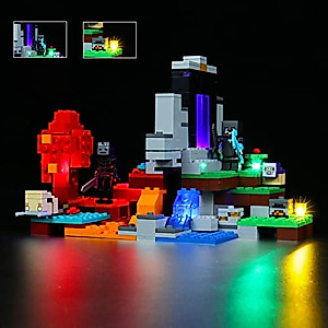 BrickBling Light Kit for Lego Minecraft The Ruined Portal 21172 Building Kit, LED Lighting for Lego Minecraft Set (No Model, Only Lights)