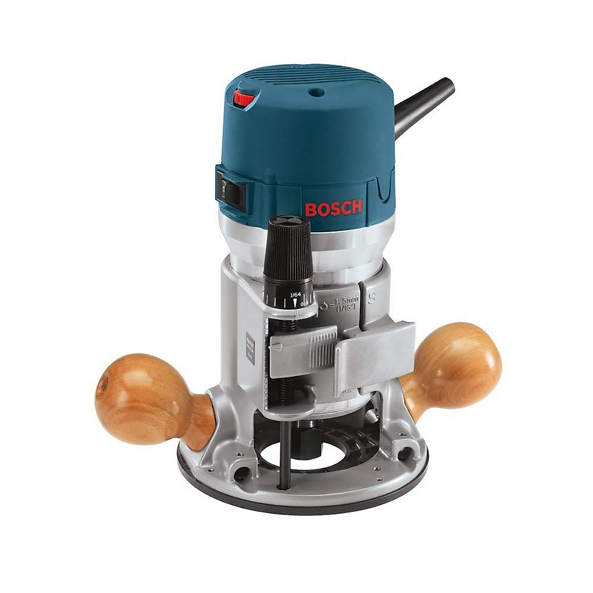 BOSCH 1617EVS 2.25 HP Electronic Fixed-Base Router & Under-Table Router Base with Above-Table Hex Key RA1165