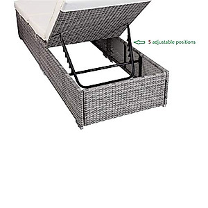 SUQ I OME Replacement Chaise Lounge Bracket Multi Position Adjustable Reclining Brace Heavy Duty Screwed or Riveted Joint Girder Convertible Outdoor Patio Furniture Durable(5 Position, Brown)