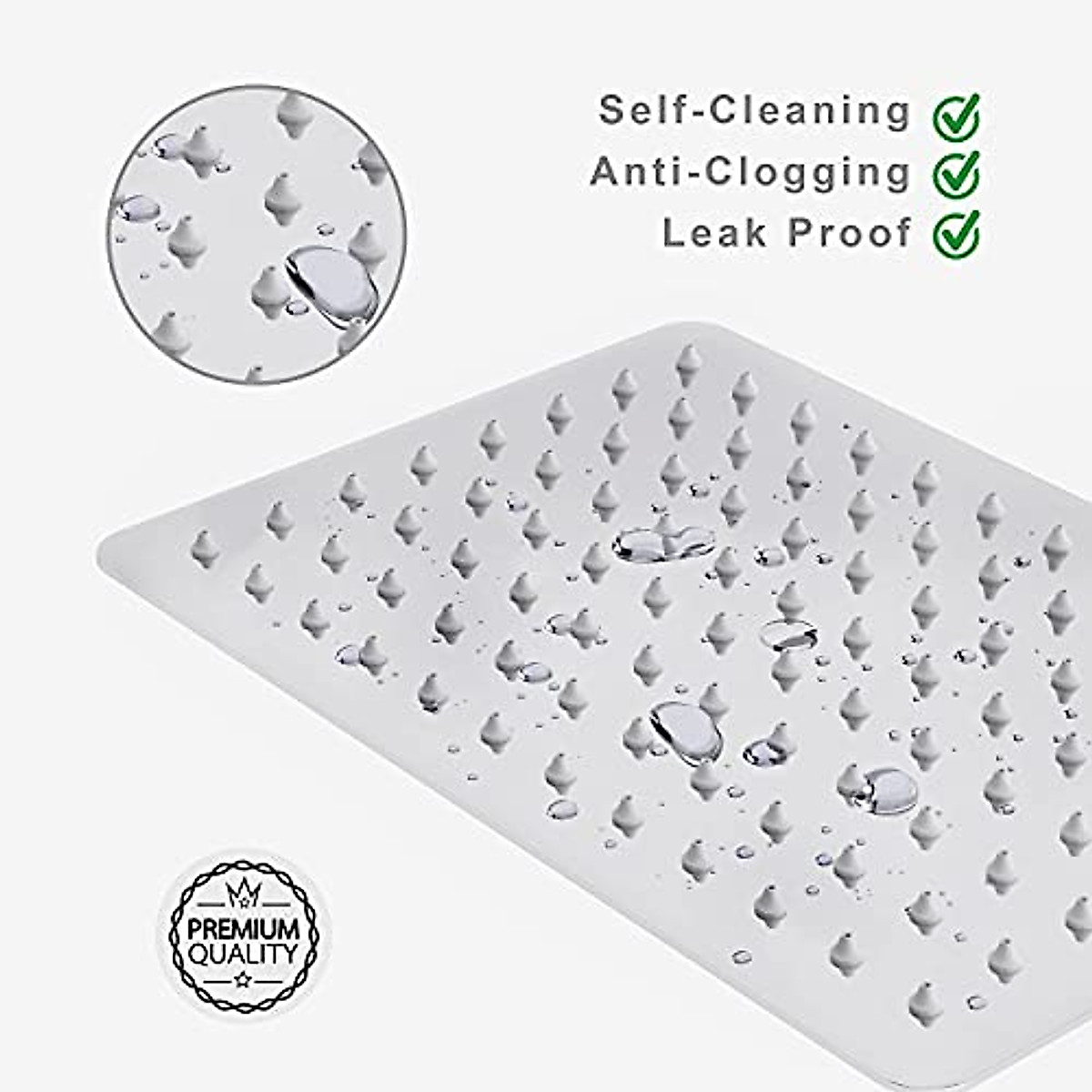 Blue Ocean 10"x7" SHK08 Ultra Thin Premium Stainless Steel Bath Rainfall Shower Head | Adjustable Brass Swivel Ball Joint