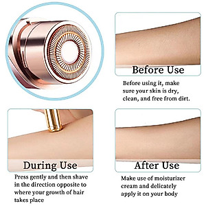 Facial Hair Remover Replacement Heads 4 Count, Compatible with Finishing Touch Flawless Facial Hair Removal Tool, Double Halo Second Generation