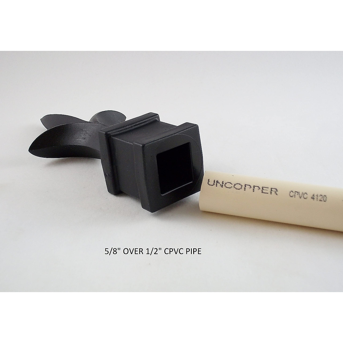 Retrospec Creations 10 Each for 5/8” Black Plastic Finial Tops for Iron Picket Fence 4-Sided Spire – #1-58