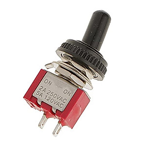 TEHAUX 5, Function Micro DIY + Electric Car Equipment, Toggle with X Boat Automatic Position Rocker Safety Red On/Switch+ Replacement Miniature Machines Marine Small Mini