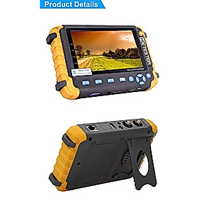 5 Inch 4 in 1 CCTV Monitor Tester, AHD/TVI/CVI/CVBS Coaxial Analog Video Monitor Tester, UTP/PTZ Cable Test for 1080P/3MP/4MP/5MP Analog Security Camera, VGA DC12V Output Camera Portable CCTV Tester