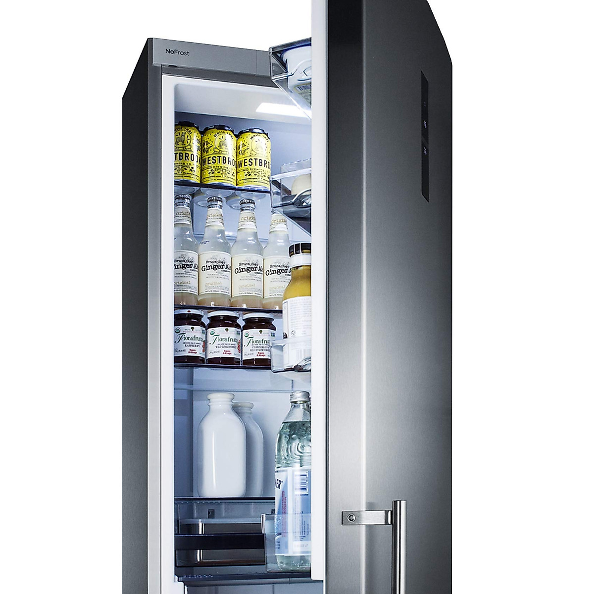 SUMMIT 12.8 Cu. Ft. Frost-Free Refrigerator-Freezer, Platinum