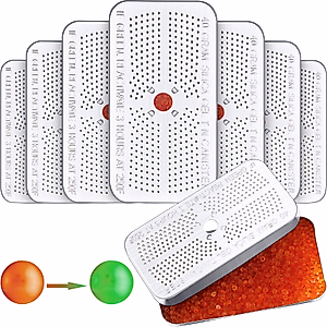 40 Gram Silica Gel Dehumidifier Desiccant Silica Gel Canister Reusable Absorber Orange Desiccant Canisters, Orange Green Bead Tin for Car, Closet, Cabinet, Bag, Storage Box (7 Pieces)