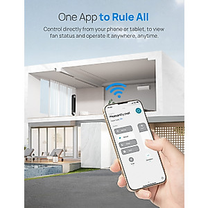 Dreo Smart Tower Fan WiFi Voice Control, Works with Alexa/Google, Cruiser Pro T1S Floor Standing Bladeless Oscillating Fan with Remote, 6 Speeds, 4 Modes, 12H Timer, for Indoor Bedroom Home Office