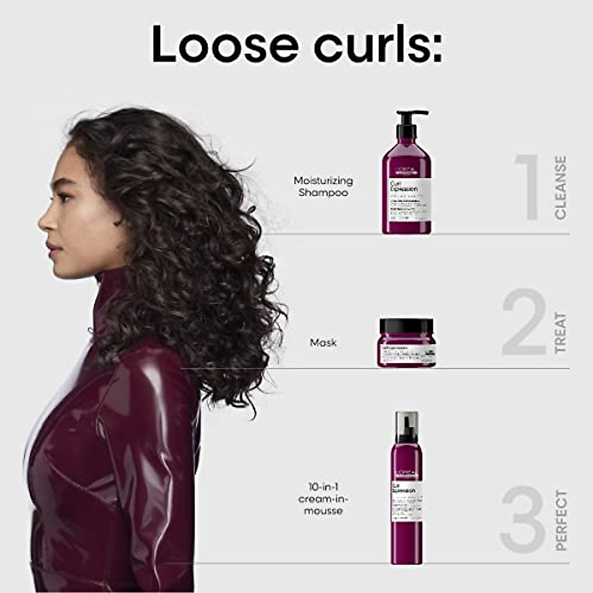 L'Oreal Professionnel Curl Expression Moisturizing Shampoo | For Curly and Coily Hair | Hydrates and Detangles Curls | 16.9 Fl. Oz.
