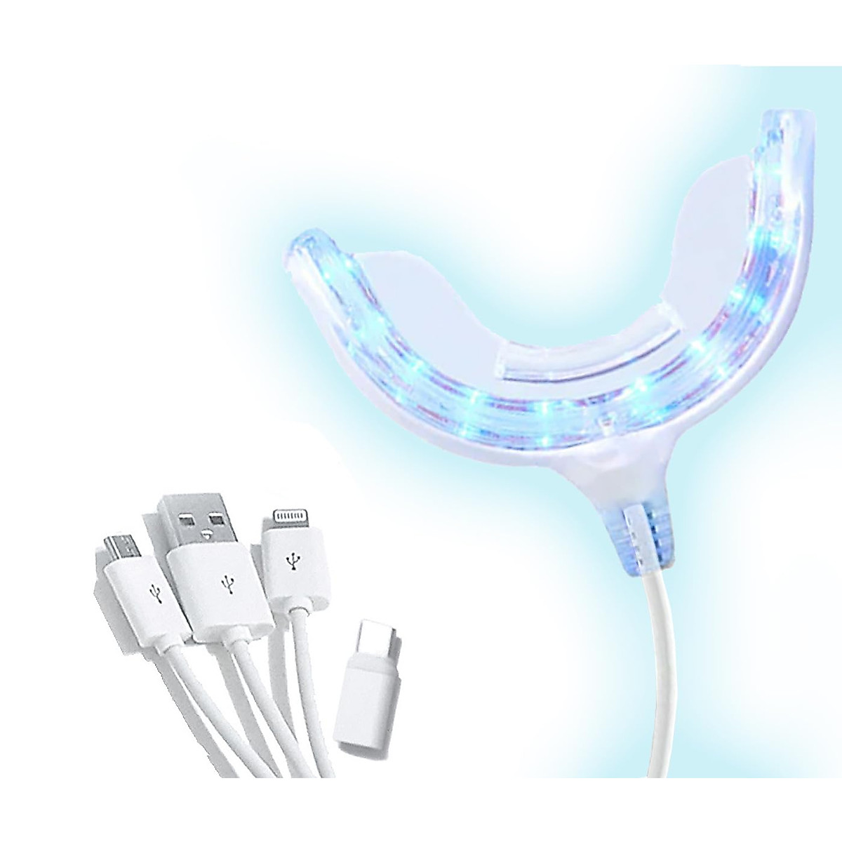 Oral Care Gum Light Tray from Starlite Smile for Android, iPhone, USB, USB-C Comes with Machine-Washable Mesh Storage Bag