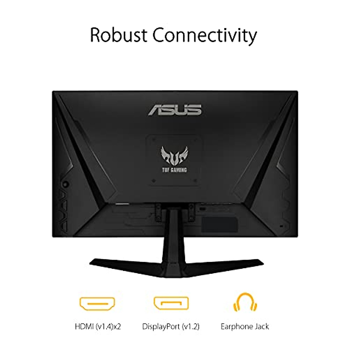 ASUS TUF Gaming 27" 1080P Gaming Monitor - Full HD, 165Hz (Supports 144Hz), 1ms, Extreme Low Motion Blur, FreeSync Premium, Shadow Boost, Eye Care, HDMI, DisplayPort, Tilt Adjustable - VG277Q1A,Black