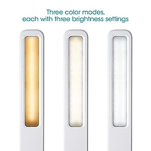 OttLite Charge Up LED Desk Lamp with Wireless Qi Charging & USB Charging Port, with ClearSun LED Technology - Adjustable Neck, 3 Color Temperature Modes, Reduces Eyestrain - Travel-Friendly Task Lamp