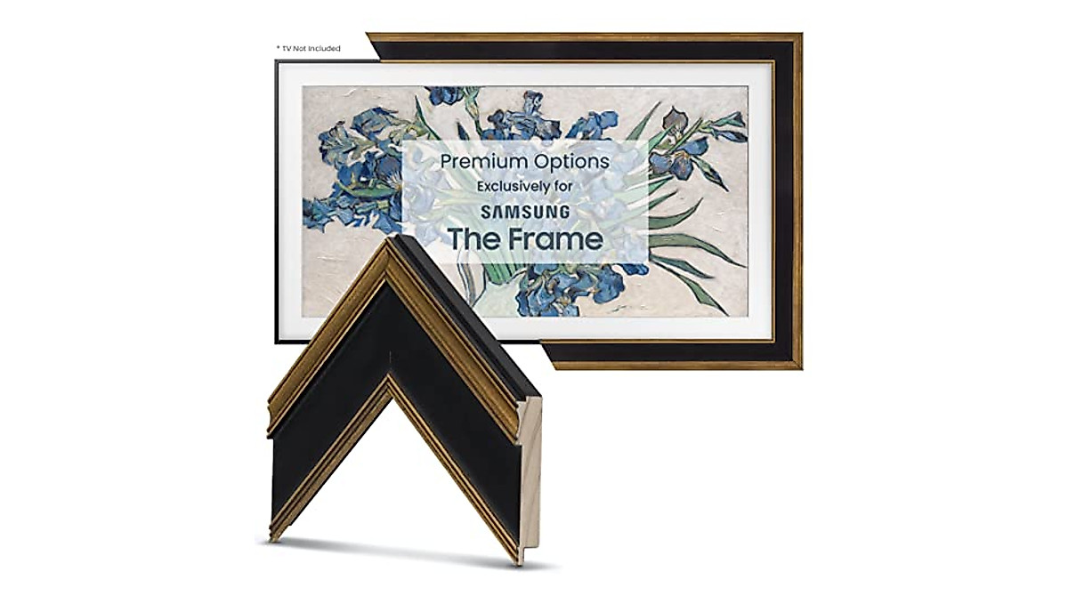 Deco TV Frames for Samsung The Frame | Gold & Black Stylish Upgrade