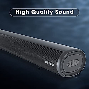 BESTISAN Sound Bars for TV, Wired and Wireless Bluetooth 5.0 TV Sound bar 34inches Soundbar for Home Theater HDMI-ARC/Optical/Coaxial/AUX/USB/Bluetooth Connection, Wall Mountable