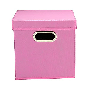 Household Essentials Cube Set with Lids, Pink, 2-Pack