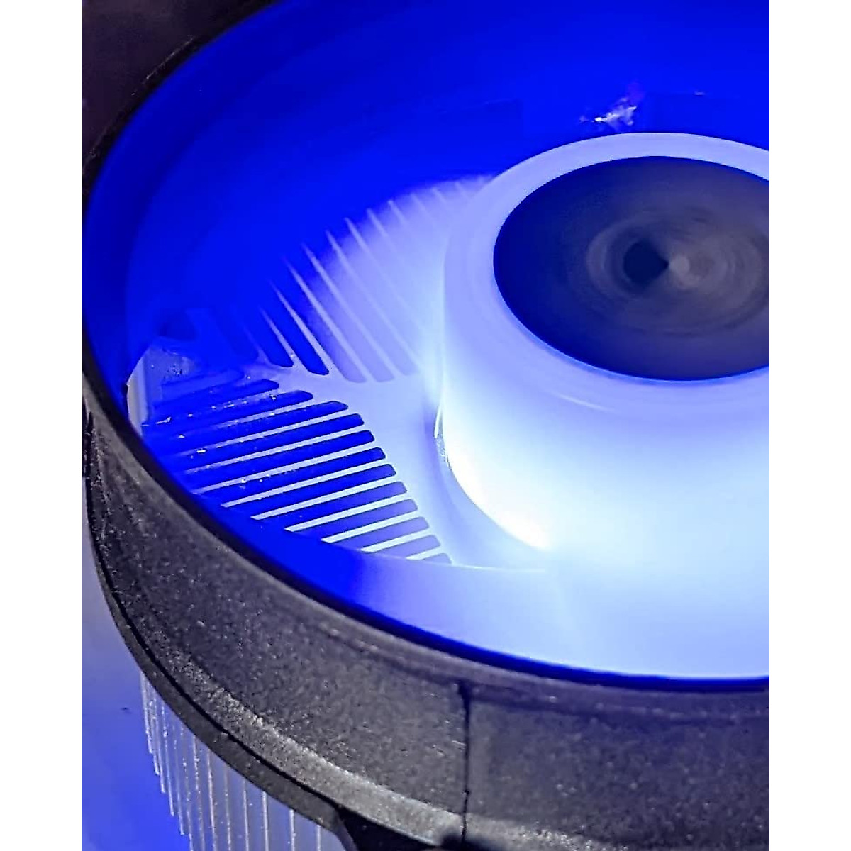 HIGH POWER BlueAM4 Blue LED Light CPU Air Cooler with Aluminum Heatsink & 95mm PWM Cooling Fan for AMD Ryzen 5,7,9 Processor/Socket AM4 / AM5 PC Motherboard