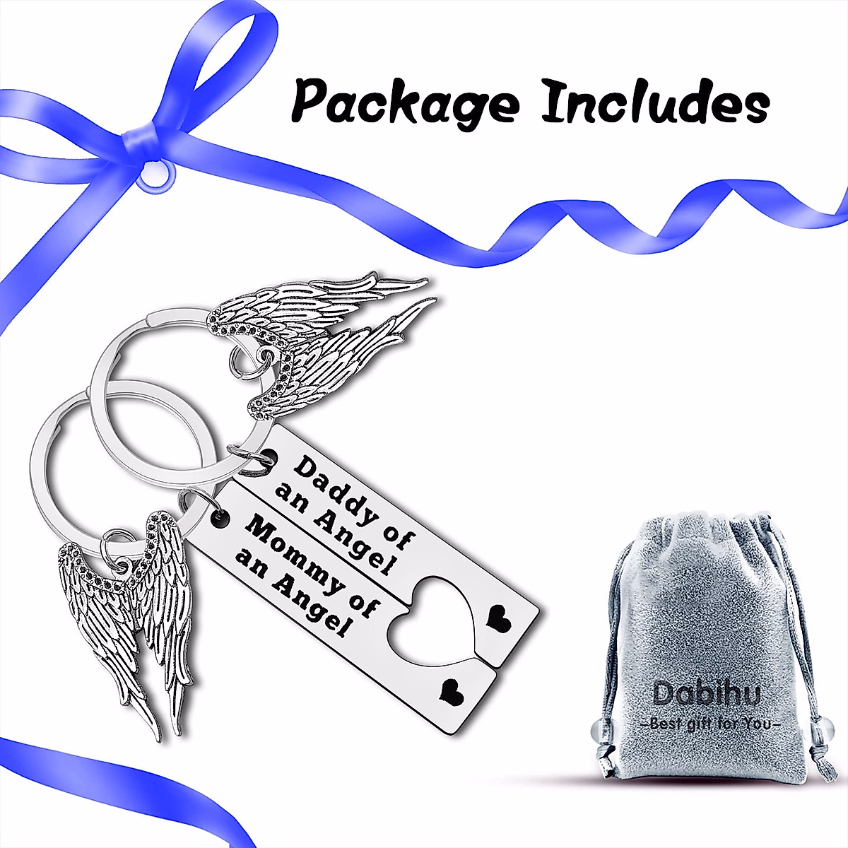 Loss Memorial Keychain Loss of Baby Sympathy Gift Mommy Daddy of an Angel Keyring Set Loss of Child Miscarriage Keepsake In Memory of Infant Child Loss Remembrance Gift Jewelry Pregnancy Infant Loss