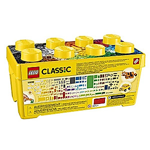 LEGO Classic Medium Creative Brick Box 10696 Building Toy Set - Featuring Storage, Includes Train, Car, and a Tiger Figure, and Playset for Kids, Boys, and Girls Ages 4-99