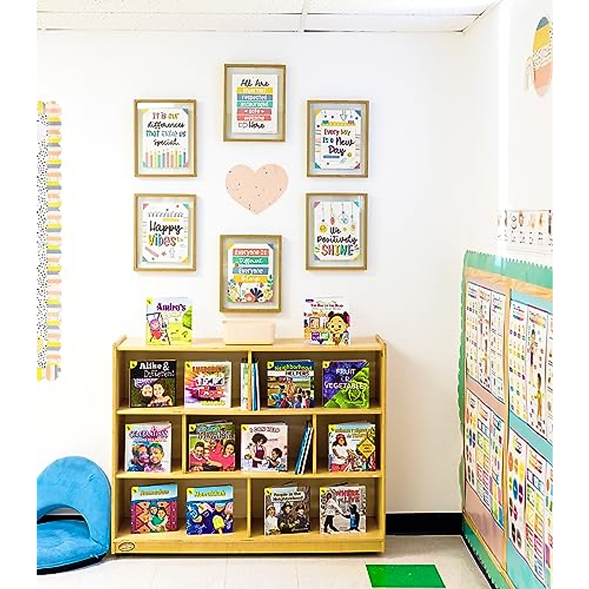 Carson Dellosa We Belong 12 Boho Rainbow Classroom Poster Set, Boho Neutral Motivational Mini Posters for Classroom, Wall Décor, Daycare, and Boho Neutral Classroom Décor