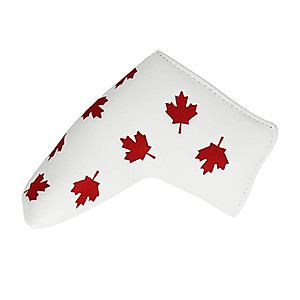 HISTAR Golf Putter Head Cover Headcover Red Maple Leaf Design Fit All Brands
