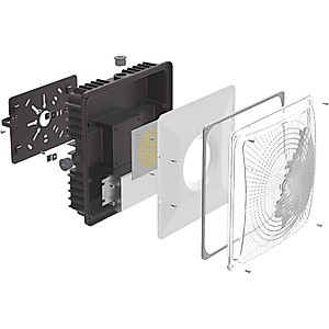 Deojoy LED Canopy Light Fixture 45W 1 Pack,HID/HPS Replacement, 9.5" x 9.5", LED Shop Light, 5700K, AC100-277V, IP65 Waterproof,Canopy Light Outdoor for Gas Station,Warehouse Light (45W-1Pack)