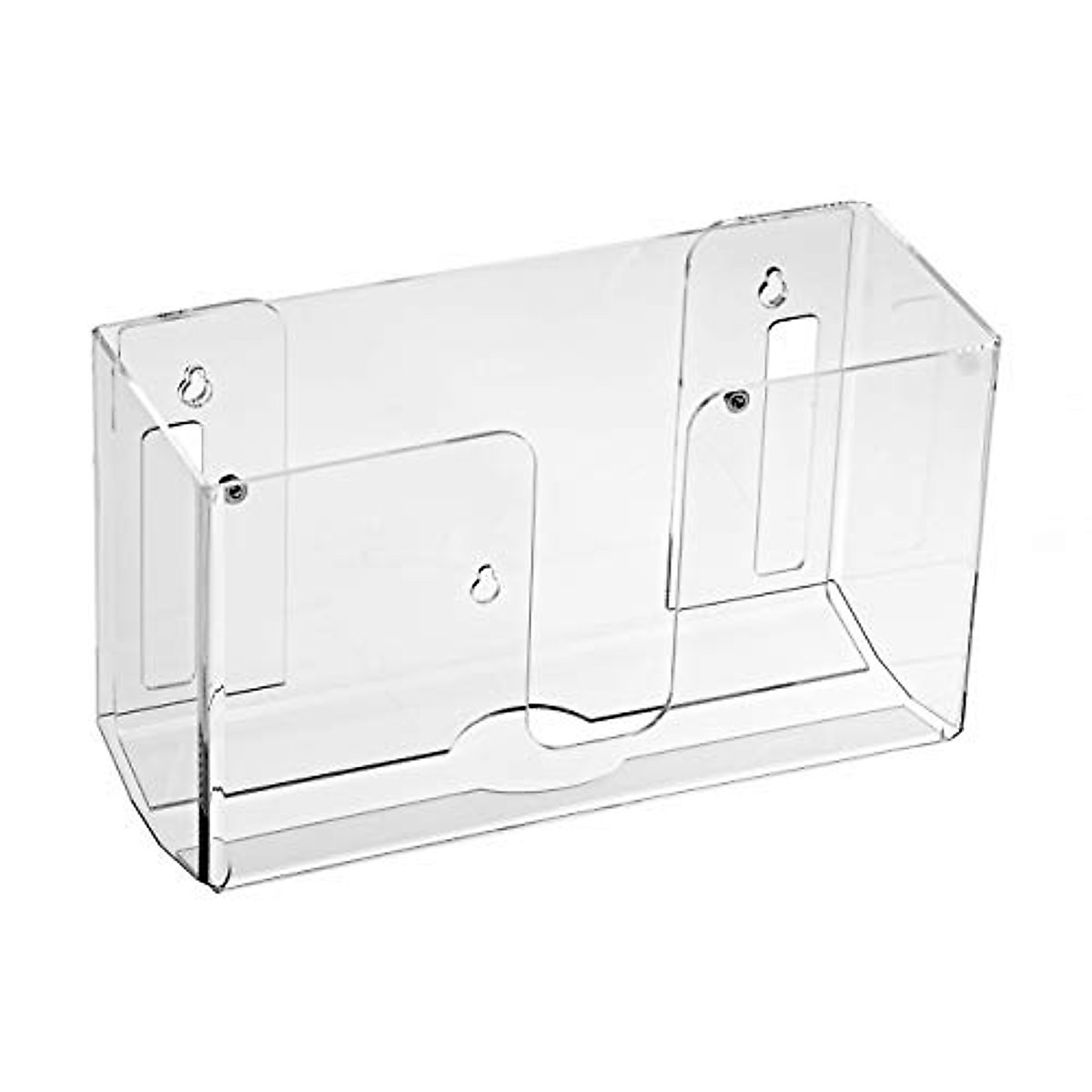 Alpine Industries Acrylic Wall-Mounted Paper Towel Dispenser - Single or Multiple Towel Retrieval - Bi Fold and C Fold (Clear)