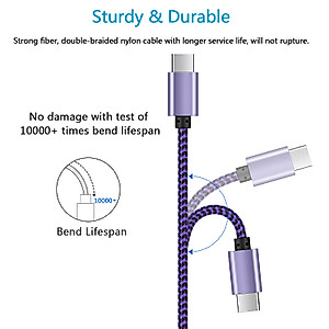 4Pack 6FT Fast USB Type C Cable for Google Pixel 9, 9 Pro XL Fold, iPhone 15, Pro, Samsung Galaxy A55 A35 A15 A54 5G, S24 S23 S23+ Plus Ultra S22 S21 S20 FE S10, A14 A03s, Phone Charger Charging Cord