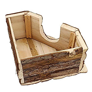 SING F LTD Beautiful and Cute Nest Playground House for Hamsters Hedgehog Wooden House Circular Sector Corner Cage 31x21x13cm