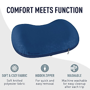 Sea to Summit Aeros Pillow Case, Large, Navy Blue