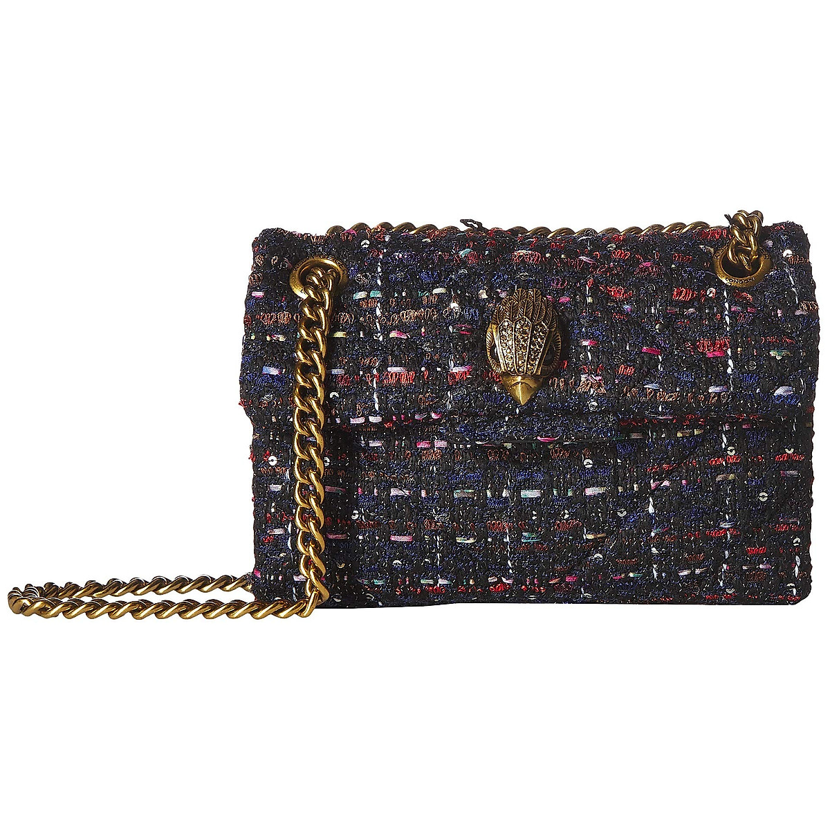 Kurt Geiger London Tweed Mini Kensington Crossbody Red One Size