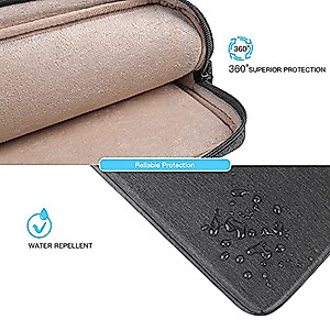 DOMISO 17 Inch Shockproof Laptop Carrying Case Business Briefcase Waterproof Messenger Shoulder Bag for 17"-17.3" Notebook/Chromebook/Dell/Lenovo/Acer/HP/MSI/ASUS, Black & Dark Grey