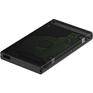 Sabrent Ultra Slim USB 2.0 to 2.5-Inch SATA External Aluminum Hard Drive Enclosure [Black] (EC-UK25)