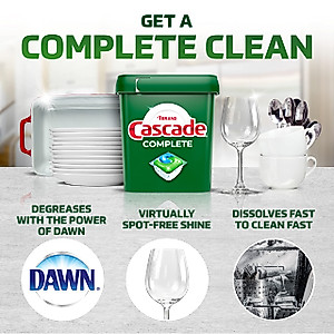 Cascade Complete Dishwasher Pods, ActionPacs Dishwasher Detergent, Fresh Scent, 43 Count