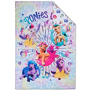 My Little Pony 4 Piece Toddler Bedding Set - includes Quilted Comforter, Fitted Sheet, Top Sheet, and Pillow Case Character Design for Toddler Bed