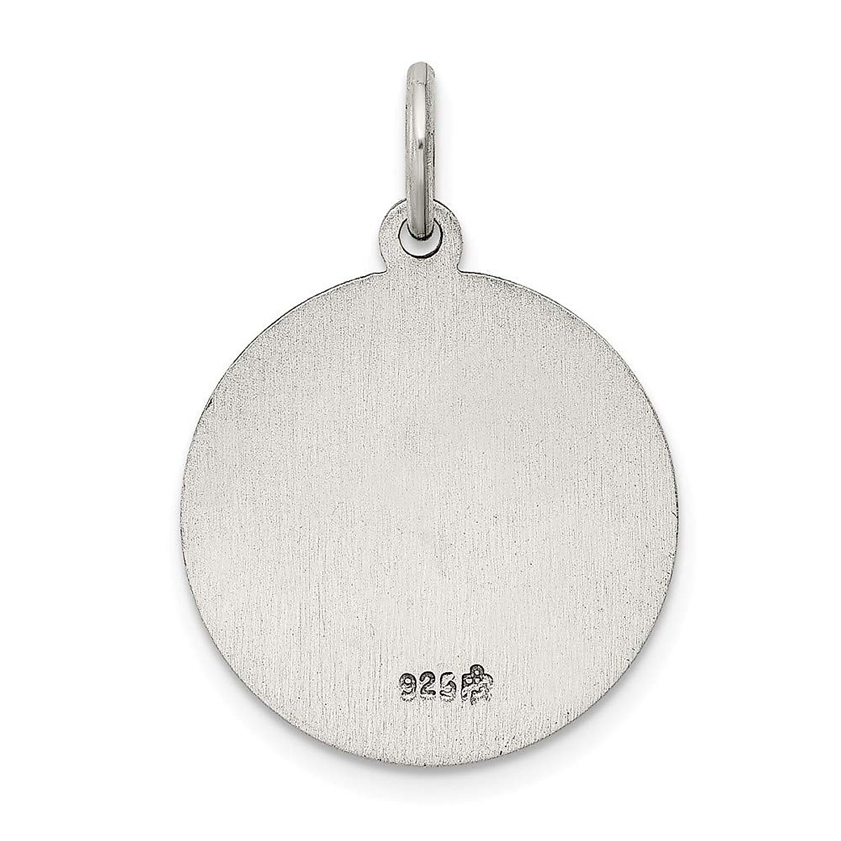 Solid 925 Sterling Silver Catholic Patron Saint Jude Thaddeus Pendant Charm Medal - 25mm x 20mm