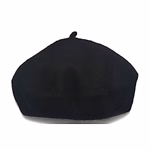 Adela Boutique Unisex Babies Woolen Berets Solid Classic Kids Beanie Cap Winter Warm Hat (Black)