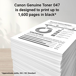 Canon Genuine Toner, Cartridge 047 Black (2164C001), 1 Pack, for Canon imageCLASS LBP113w, MF113w Laser Printer