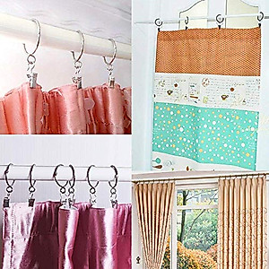 120 Pack Heavy-Duty Hook Clip Set Metal Curtain Clips for Curtain Photos Home Party Decoration Art Craft Display - Silver