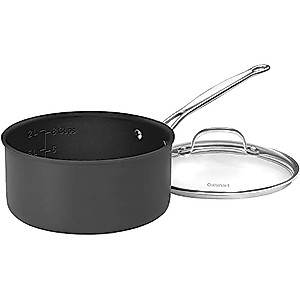 Cuisinart 66-10 Chef's Classic Nonstick Hard-Anodized 10-Piece Cookware Set Bundle with Cuisinart Advantage 12-Piece Gray Knife Set with Blade Guards and Deco Essentials 3 Slot Manual Knife Sharpener