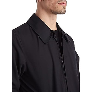 Perry Ellis Men?s Jacket ? Casual Lightweight Water Resistant Microfiber Windbreaker Golf Coat (S-XL), Size Medium, Black