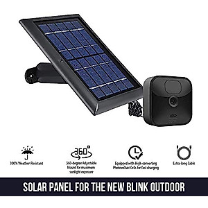 Wasserstein Outdoor Solar Panel with Internal Battery Compatible with Blink Outdoor and XT2/XT Cameras (3 Pack)