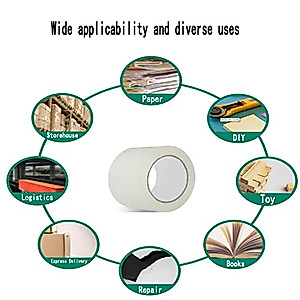 BAIYEUSO Packing Tape,Clear Packaging Tape 6 Rolls,Shipping Tape for Moving Boxes, Shipping, Office,1.88 Inch x 60 Yards,Total 120 Yards (6, Transparent)