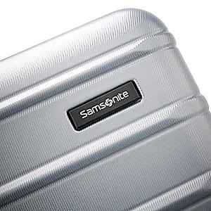 Samsonite Omni 2 24-Inch Medium Checked Hardside Luggage with 360° Spinner Wheels - Scratch Resistant Hardshell - TSA Lock - Expandable Polycarbonate Shell for Lightweight Travel - Artic Silver