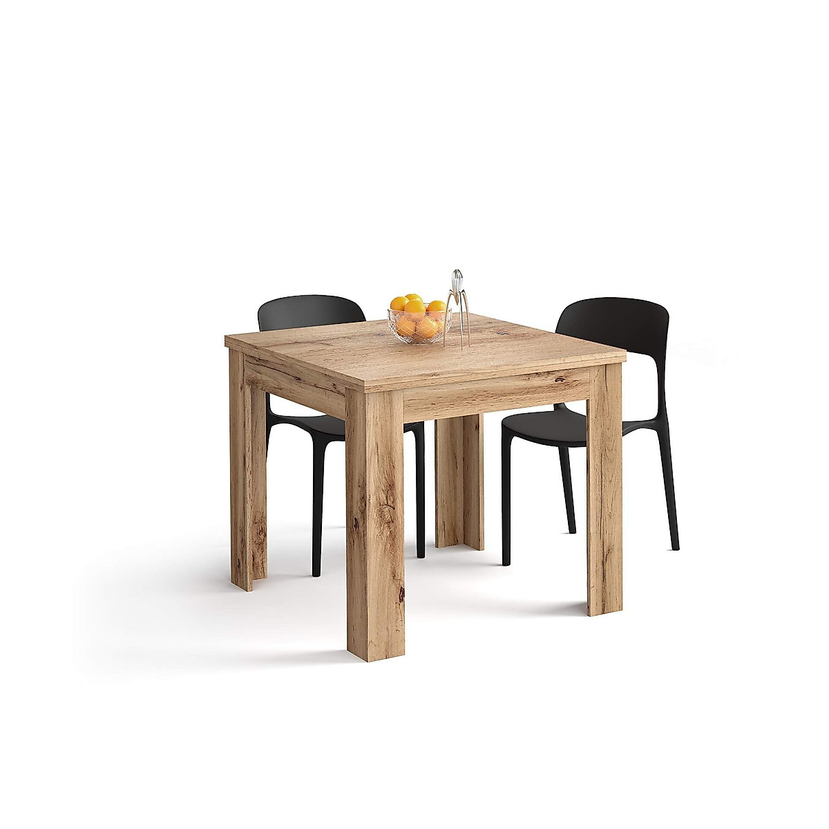 Mobili Fiver, Square extendable dining table, Eldorado, Rustic Wood, Made in Italy
