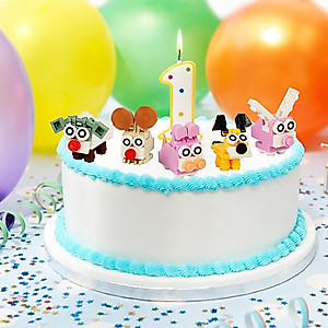 IAMGlobal 12 Mini Animal Building Blocks Toy Set, Animals Figures Stem Toys, Party Supplies Gifts Party Favor for Kids, Goodie Bags, Birthday, Carnival Prizes