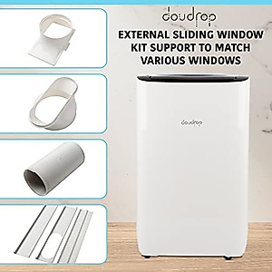 DOUDROP Portable AC Unit - 12000 BTU Air Conditioning System with Activated Carbon Filter & Remote Control - 4-in-1 Cooler, Heater, Dehumidifier & Fan Mode - 24H Timer, 360° Rolling Lockable Casters