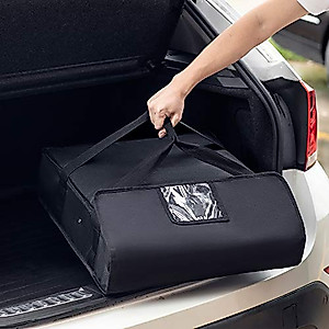 Brandzini Insulated Pizza Delivery Bag 20-Inch by 20-Inch by 6-Inch